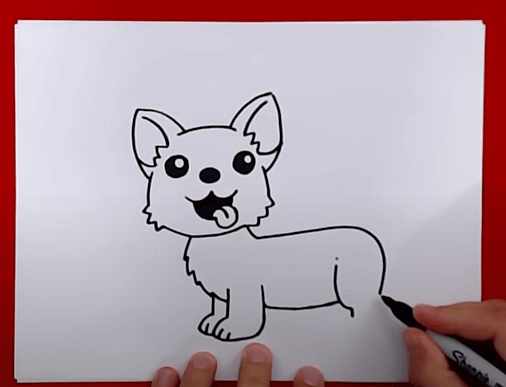 corgi draw along