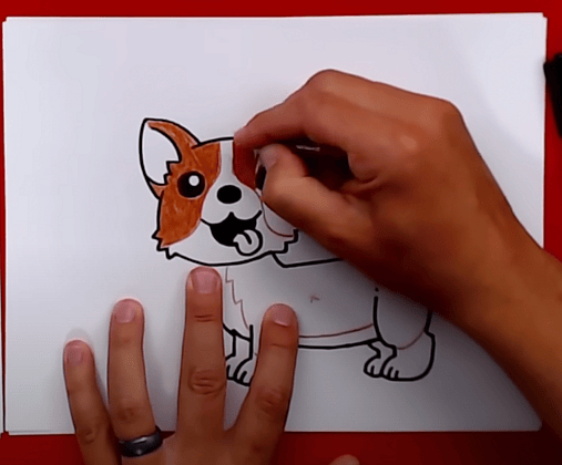 corgi draw along