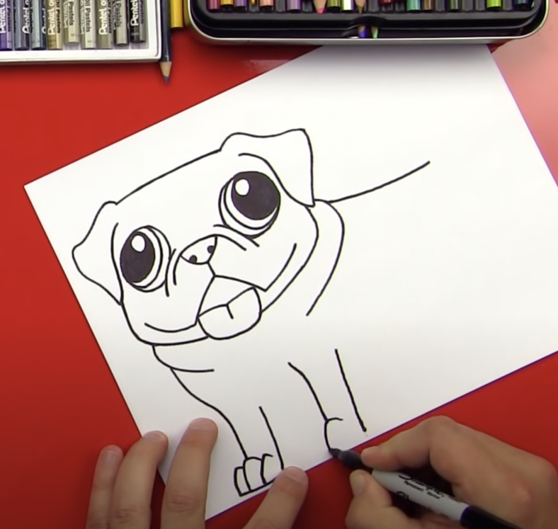 Learn How To Draw A Pug, Easy Step By Step - Rocky Kanaka